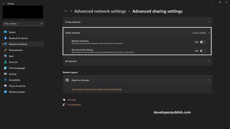 Different ways to Turn On/Off Network Discovery in Windows 11
