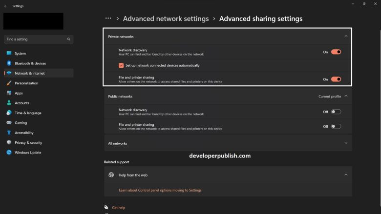 Different ways to Turn On/Off Network Discovery in Windows 11