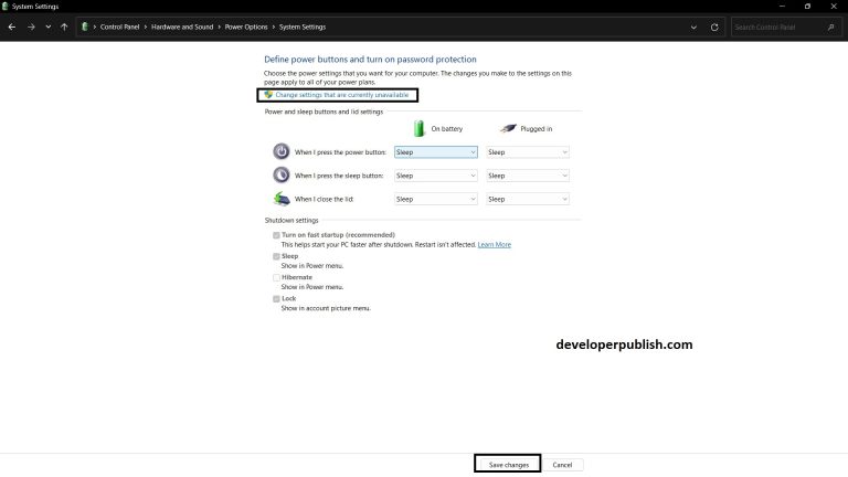 Different Ways to Change Power Button Action in Windows 11