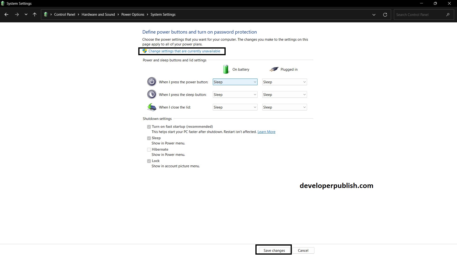 Different Ways to Change Power Button Action in Windows 11
