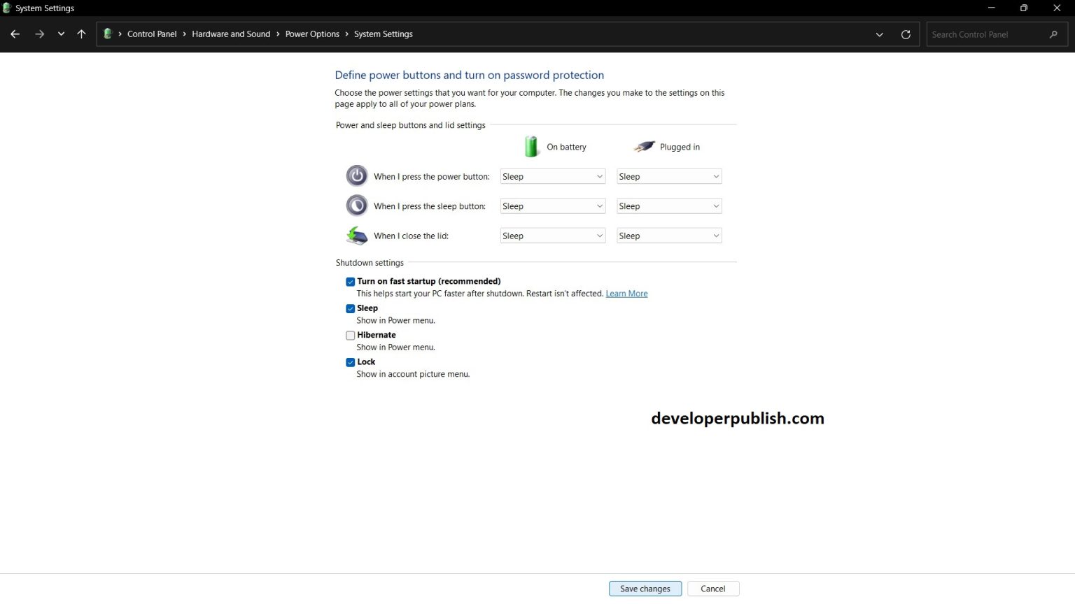 Different Ways to Change Power Button Action in Windows 11