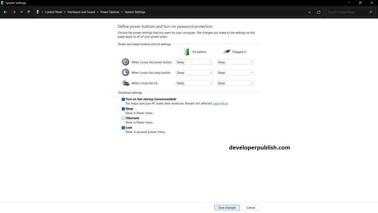 Different Ways to Change Power Button Action in Windows 11