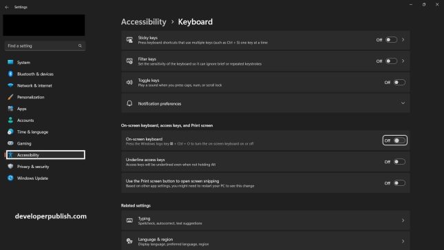 How to Enable or Disable Shift Lock on Touch Keyboard in Windows 11?