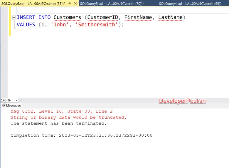 Sql Server Error Msg 2628 String Or Binary Data Would Be Truncated In Table ‘ls Column