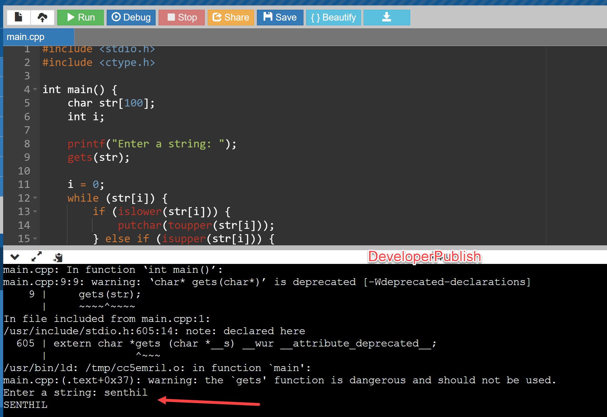 C Program Convert Lowercase Letter To Uppercase And V Vrogue co