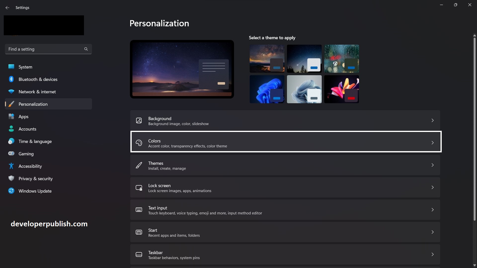 How to Turn on Dark mode in windows 11?
