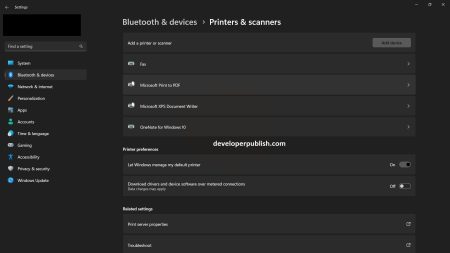 How Open Devices and Printers in Windows 11?