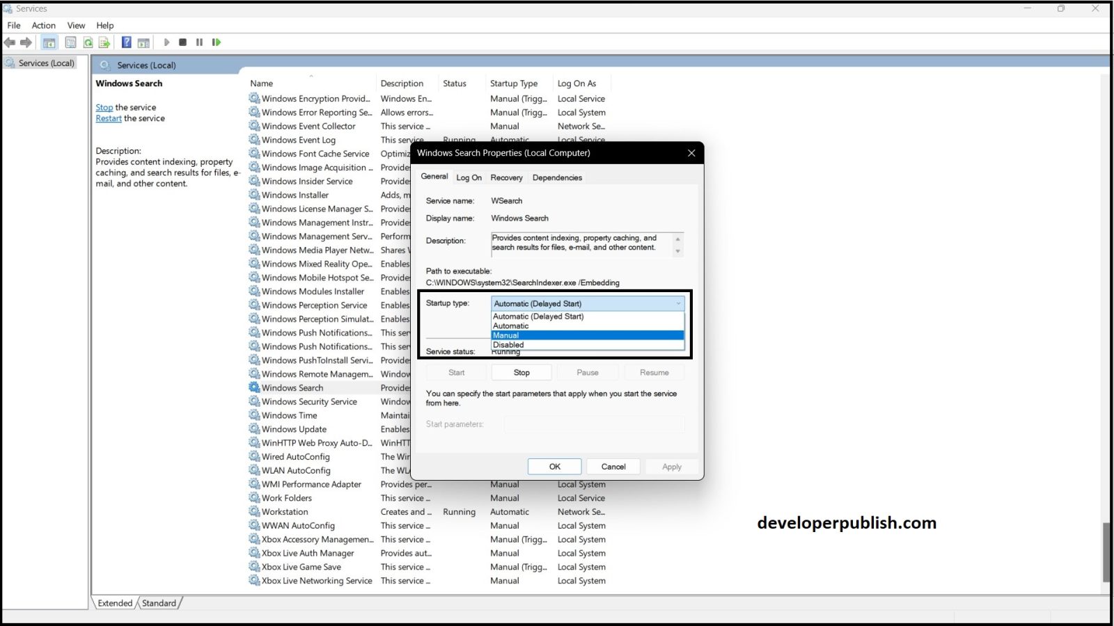 How To Enable Or Disable Search Indexing In Windows 11