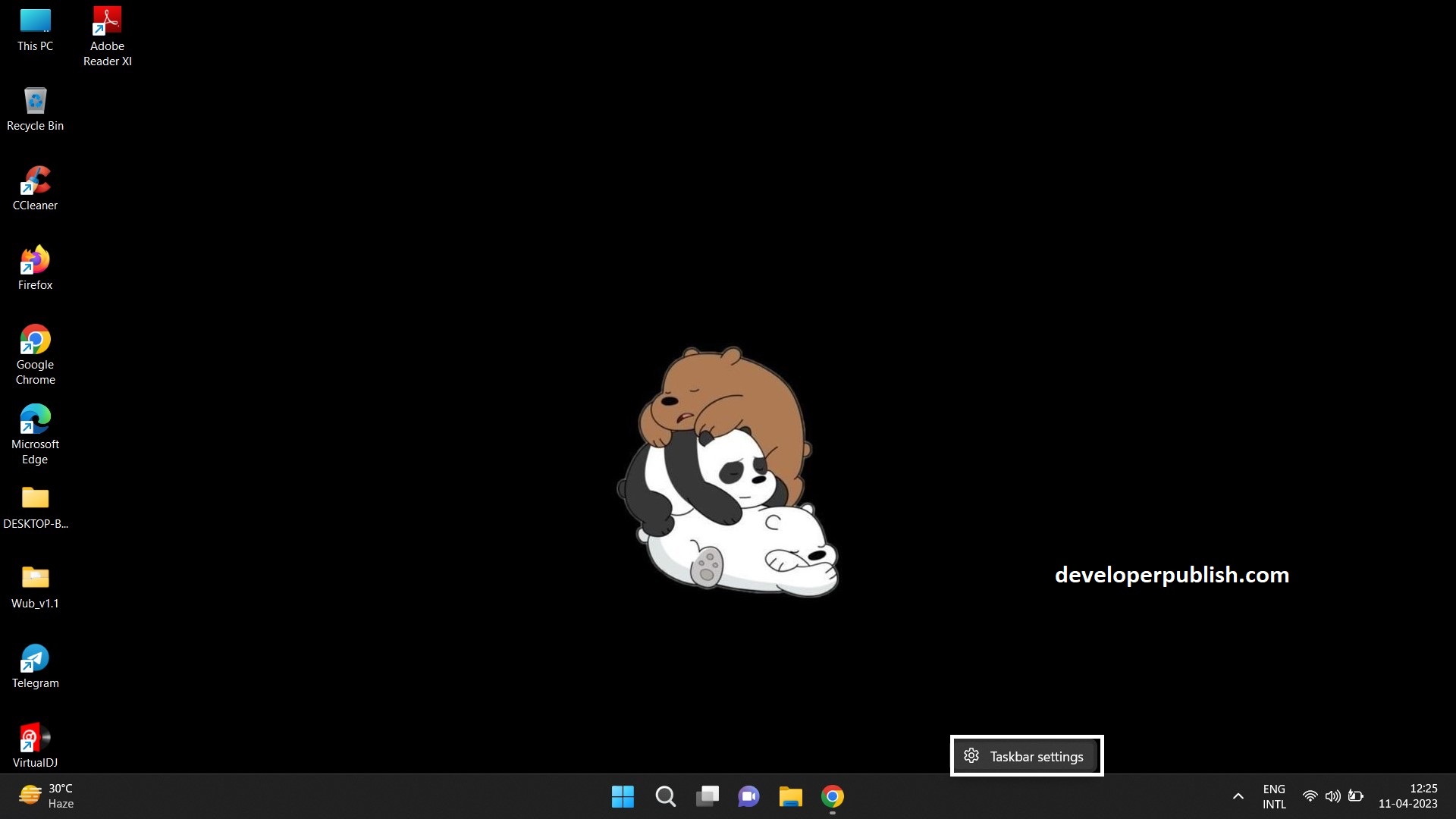 How to change the location of the start button in windows 11?