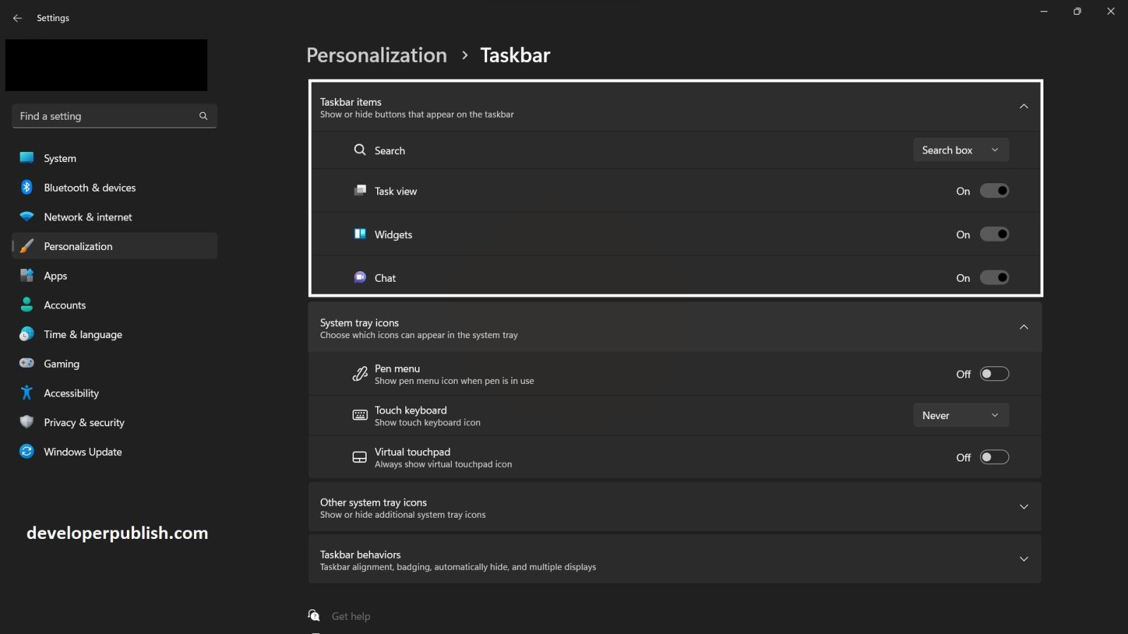 How to change the location of the start button in windows 11?