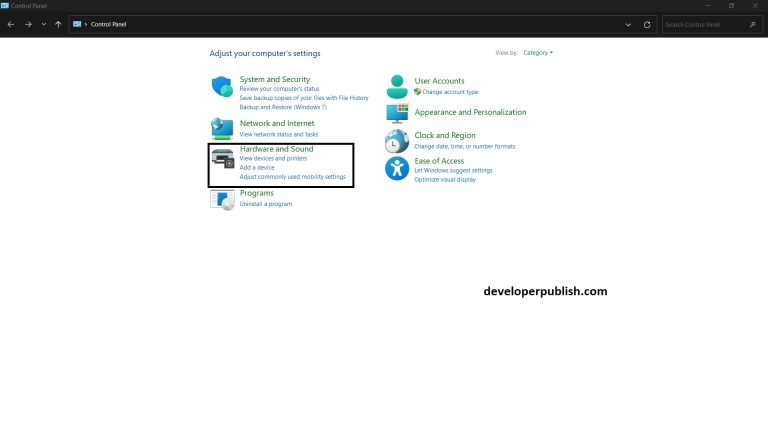 How to Open Devices and Printers in Windows 11?