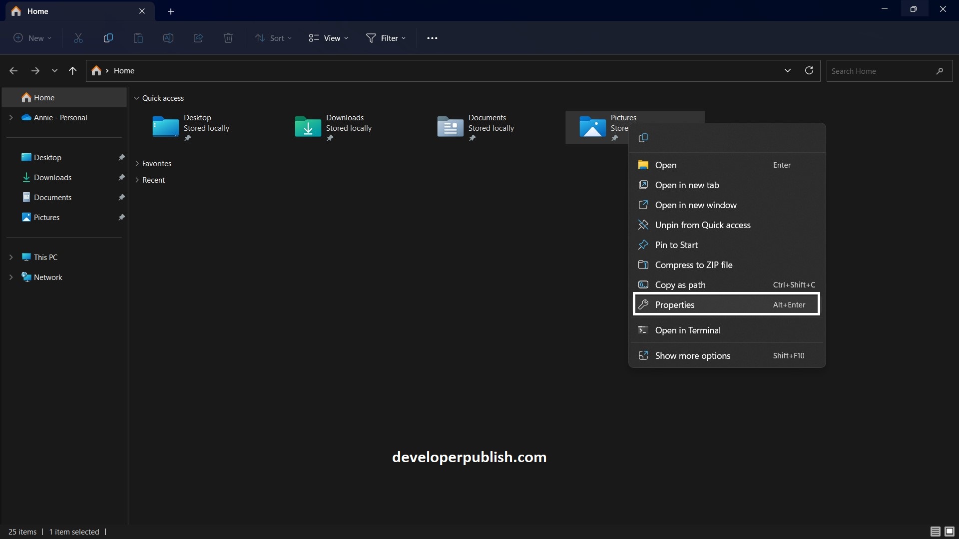 How to Move or Restore Default Location of Pictures Folder in Windows 11?