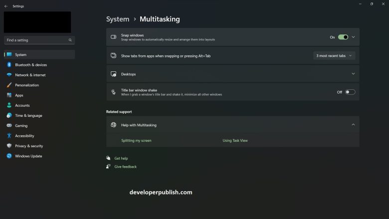 How to Enable or Disable Snap Layouts on Top of Screen in Windows 11?