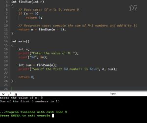 C Program to Find Sum of N Numbers using Recursion