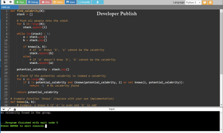 Python Program to Solve the Celebrity Problem